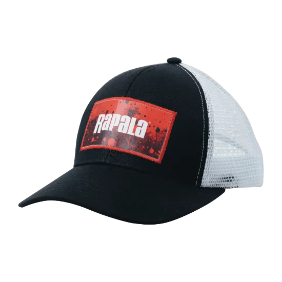 Angler's Bay. Rapala Splash Trucker Cap - Black/Red